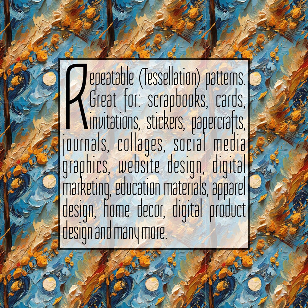 45 Graphic Vincent Van Gogh Patterns Ornamental Beautiful Smooth Paint ...