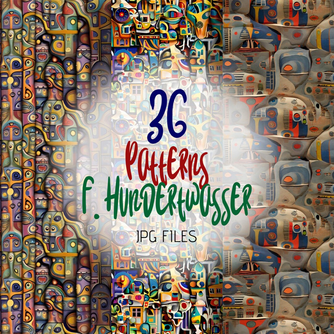 36 Graphic Friedensreich Hundertwasser Patterns Ornamental Beautiful ...