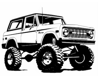 1968 Ford Bronco Classic Bronco Digital Design SVG, DXF, Png, Jpg for ...
