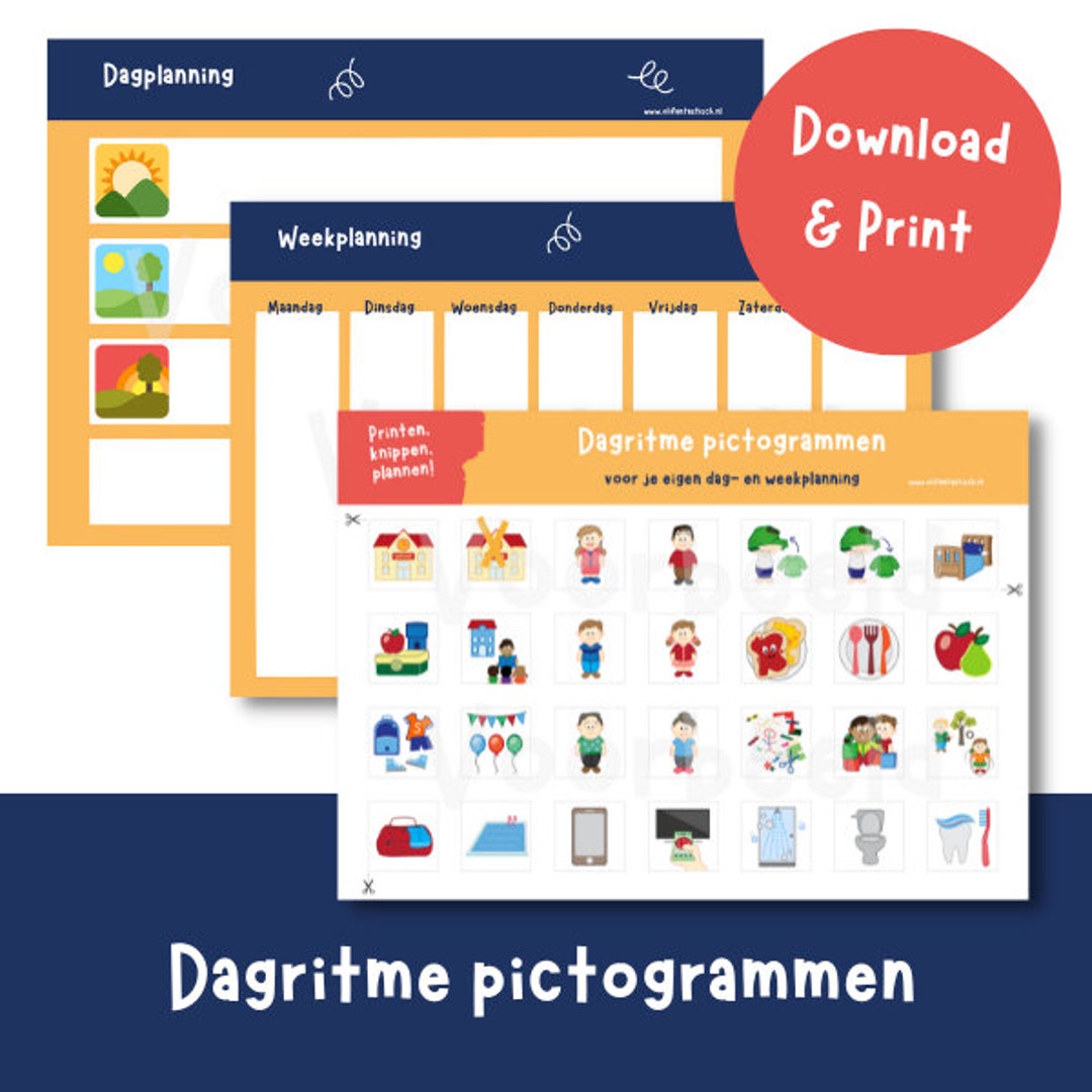 A4 Printable With Daily Rhythm Icons | Daily Rhythm Charts | Download ...
