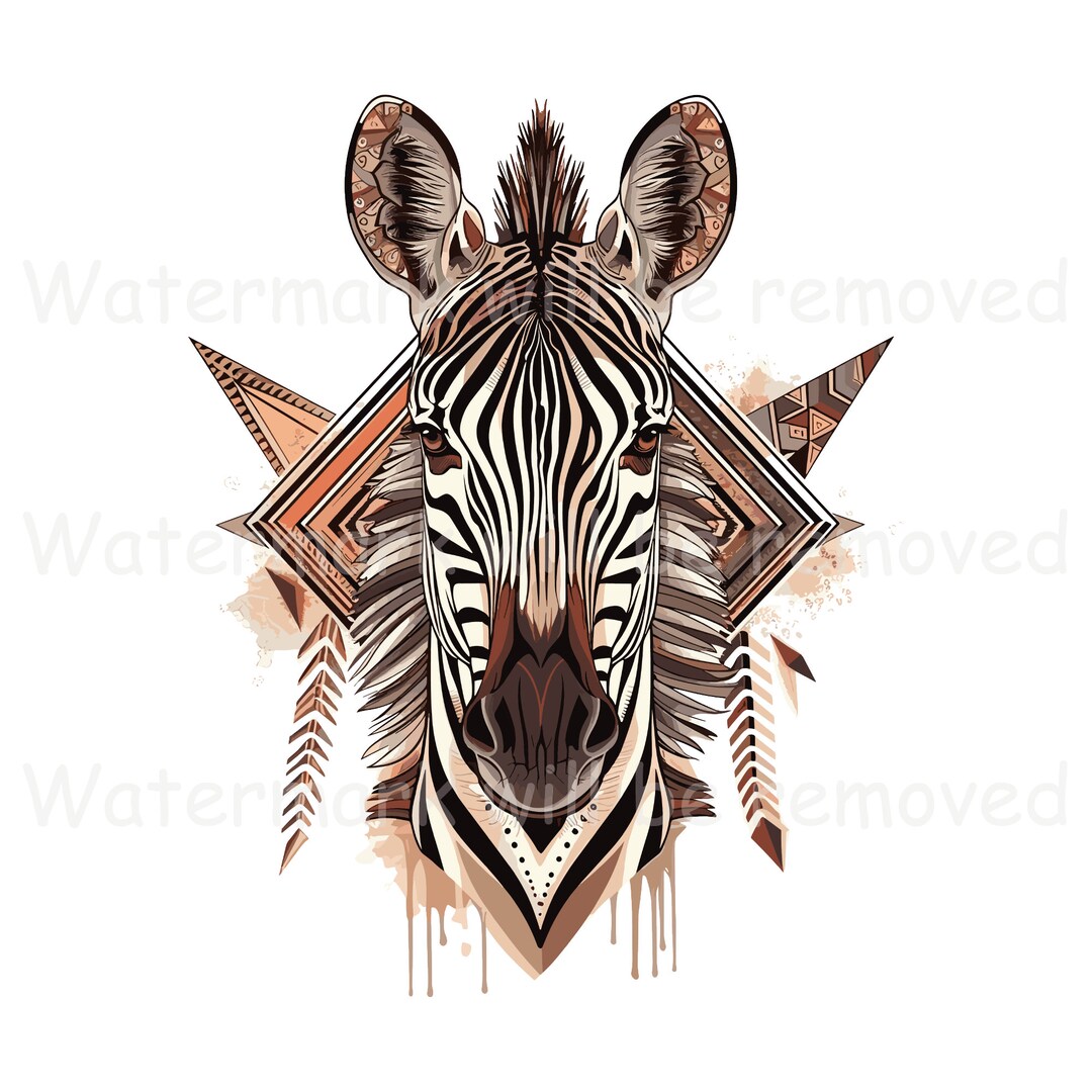 Boho Zebra Png for Shirts, Png Sublimation Designs, Animal Design Print ...
