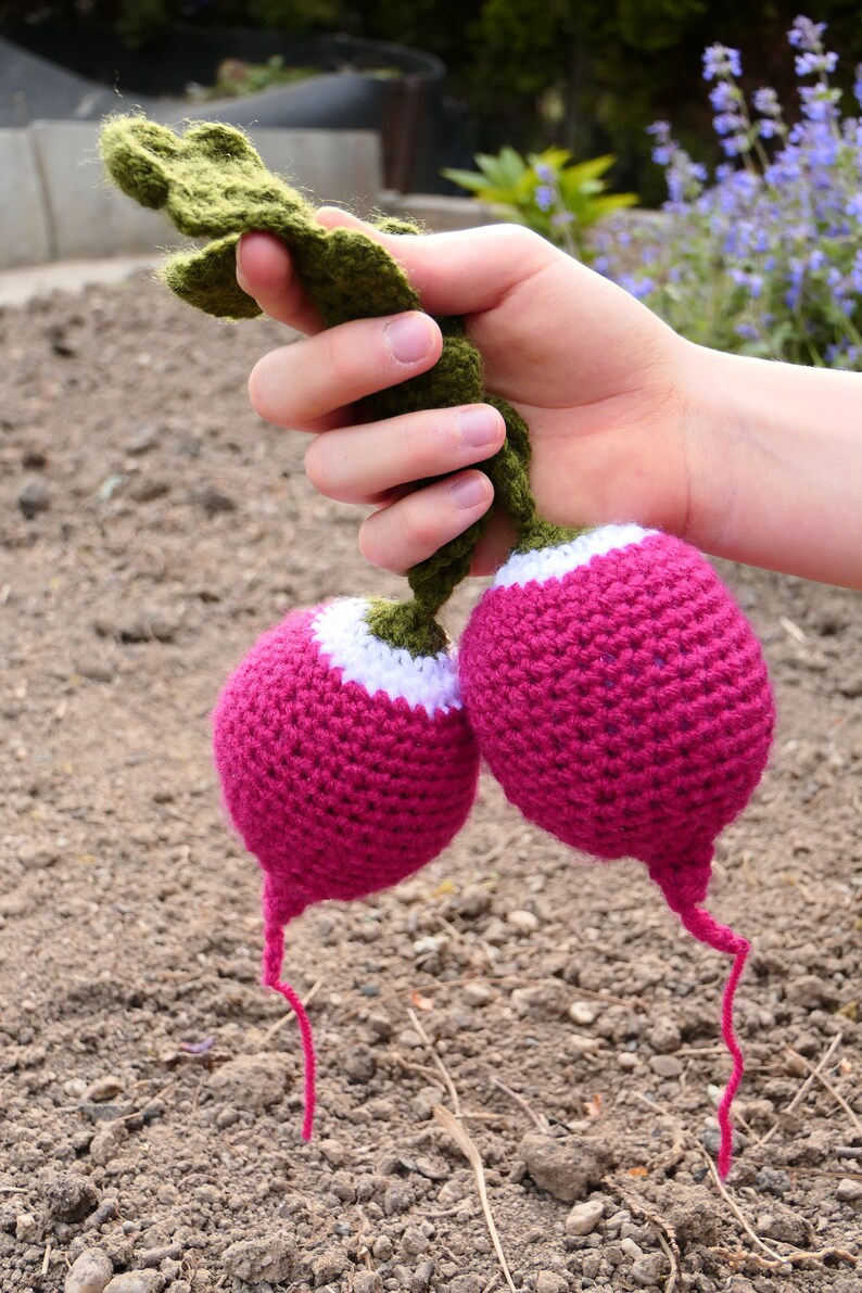 Radish Crochet Plushie Amigurumi Stuffed Vegetable - Etsy