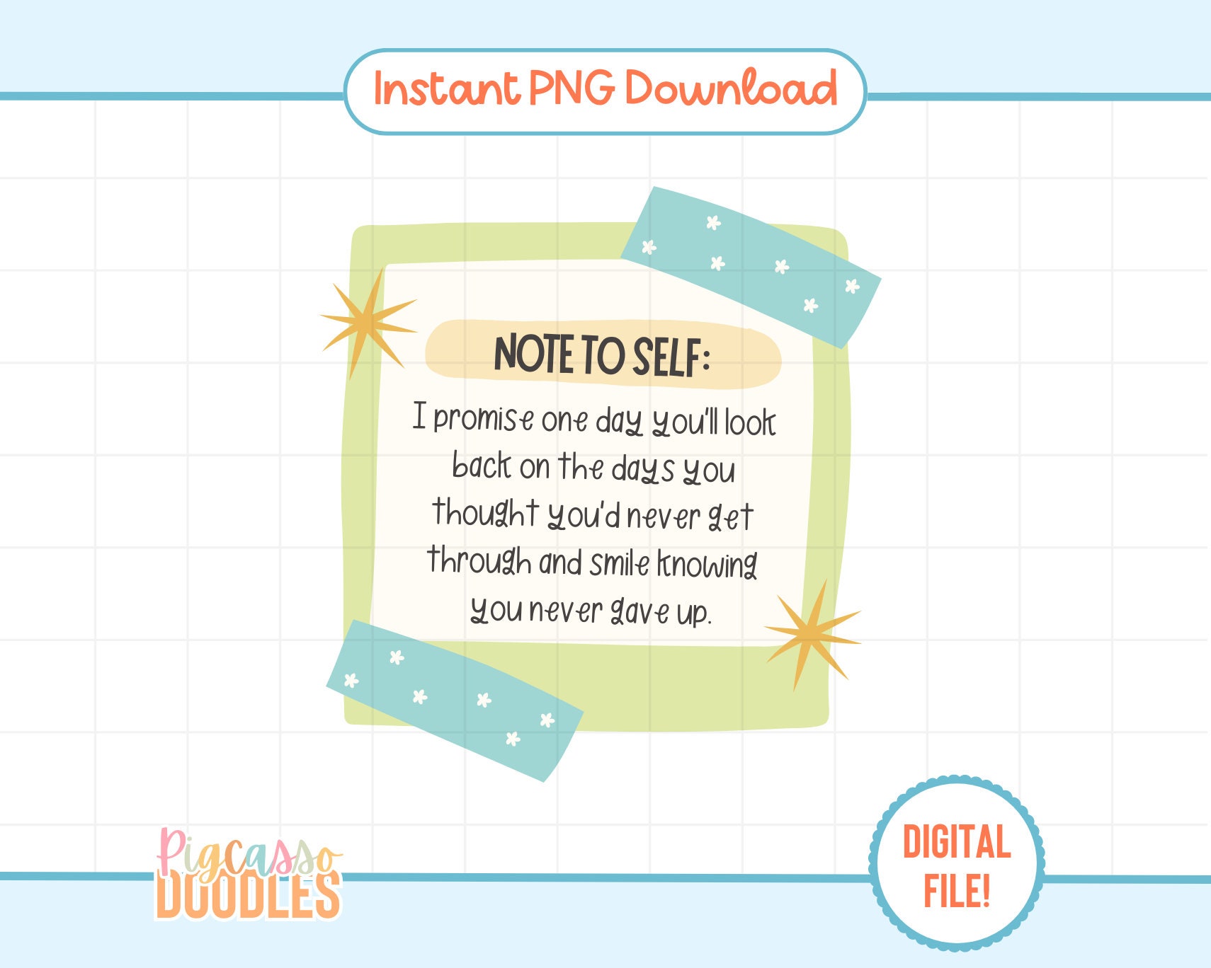 Note to Self PNG, Trendy PNG, Cute PNG Designs, Mental Health Awareness ...