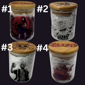 Anime Stash Jar / Glass Container / Herb Smell Proof Jar / Ninja ...
