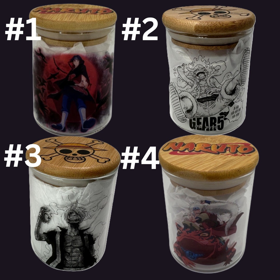 Anime Stash Jar / Glass Container / Herb Smell Proof Jar / Ninja ...