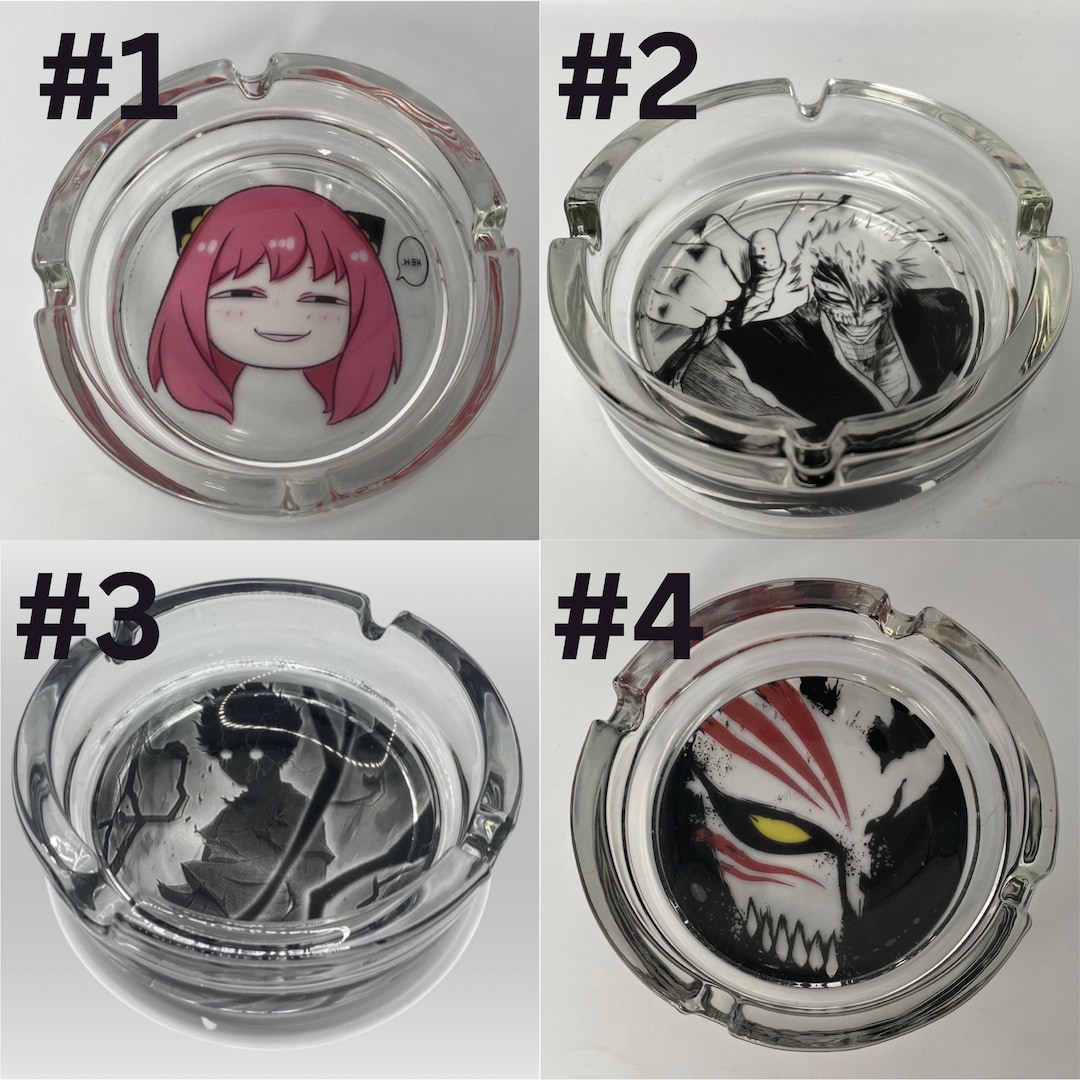Anime Glass Ashtray / Clear Glass Ash Tray / Anime Gift / Spy - Etsy