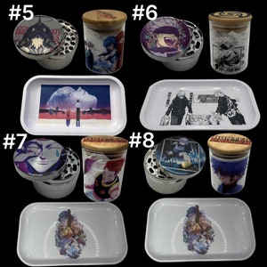 Anime Herb Grinder Set with Matching Stash Jars and Rolling Trays - Etsy