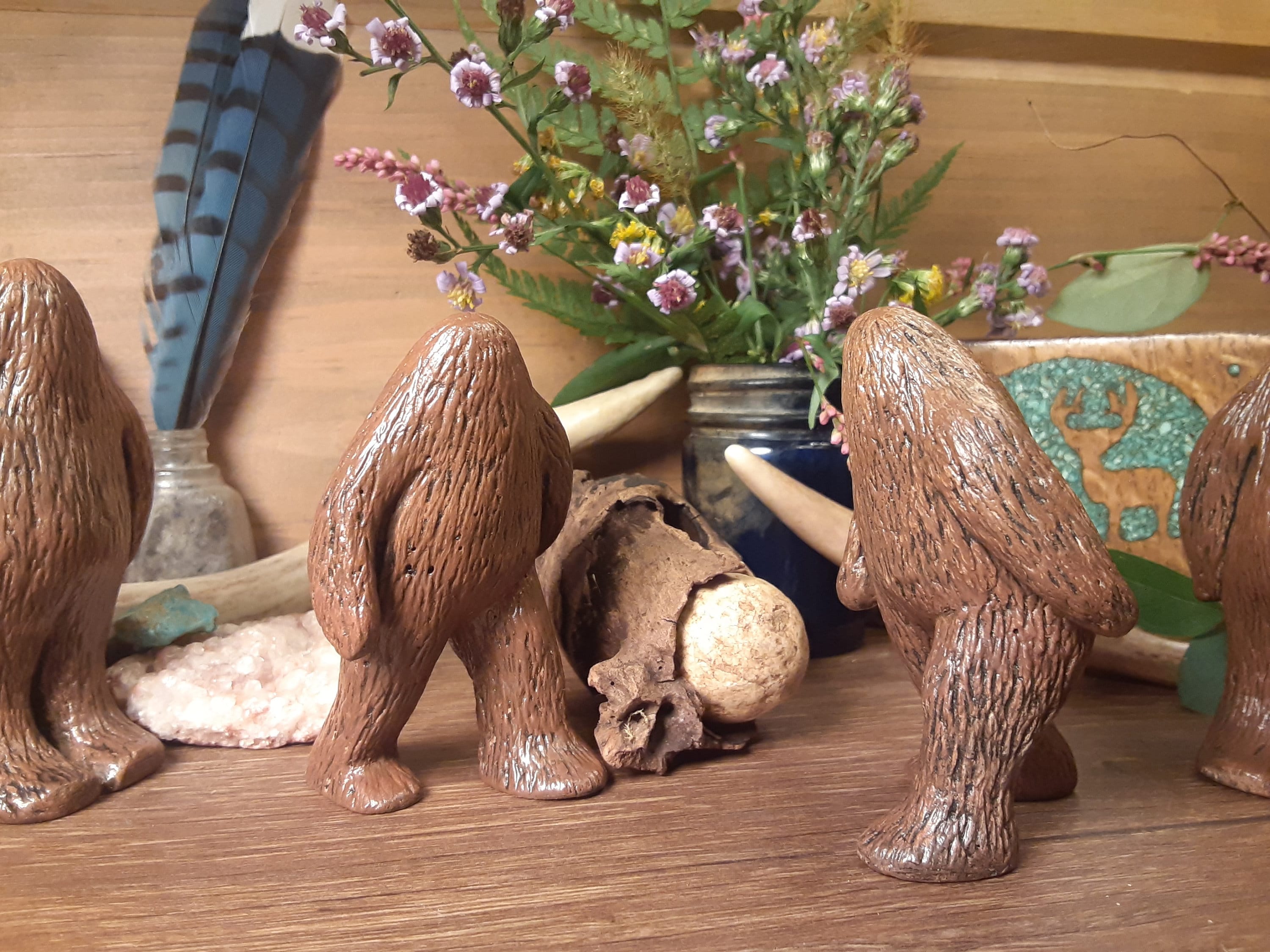 Handmade Bigfoot Sasquatch Figurines Trinkets. Fireplace - Etsy