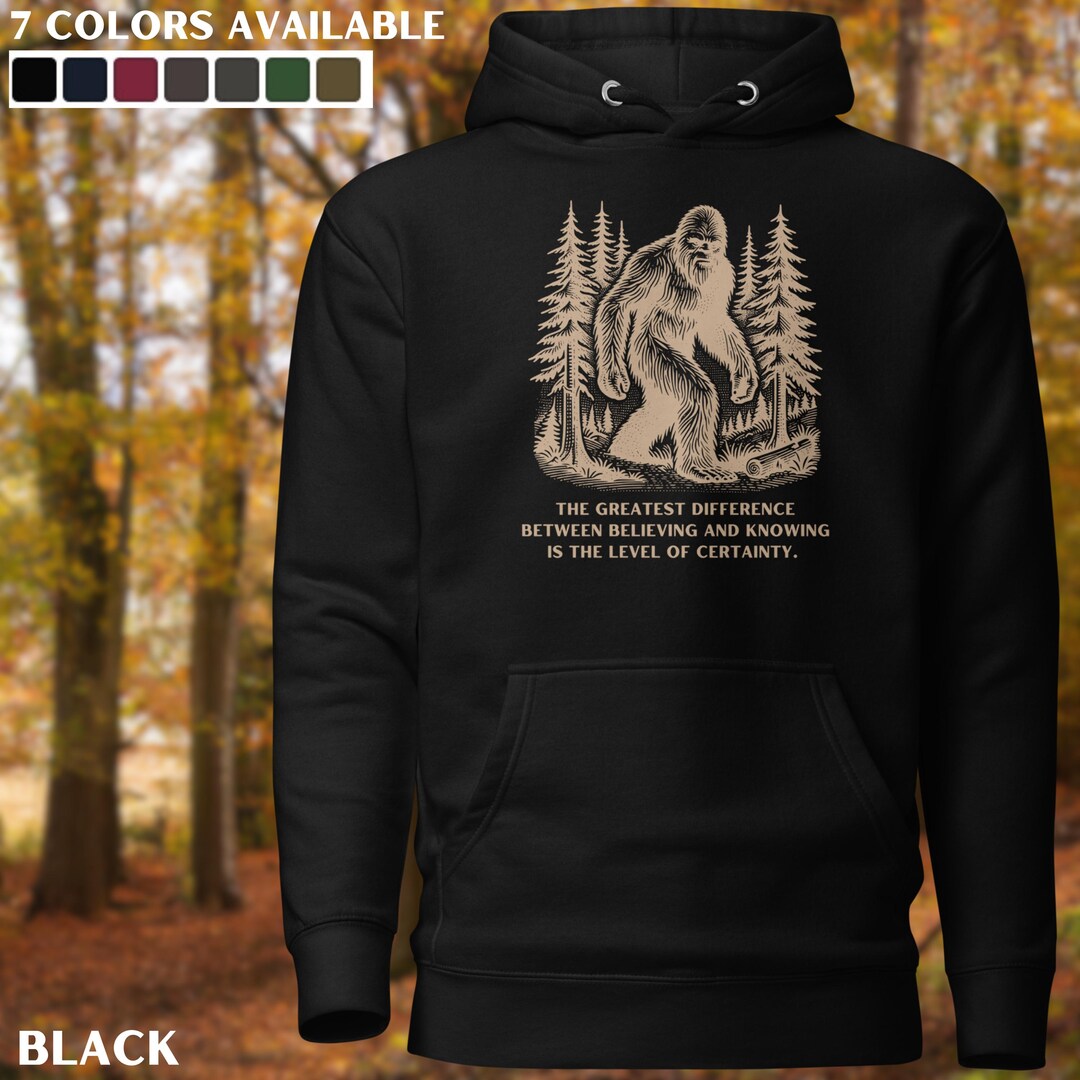 Bigfoot Sasquatch Cryptid Graphic Hoodie Sweatshirt Men & Womens ...