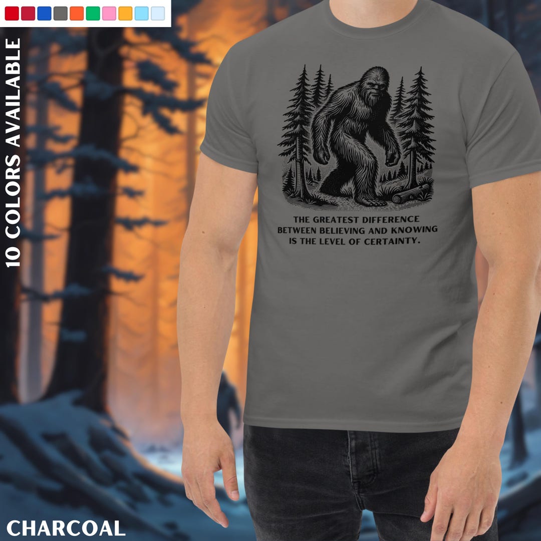 Bigfoot Sasquatch Cryptid Tshirt Graphic Tee Men & Women Clothing ...
