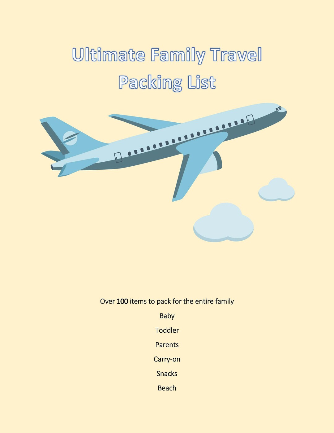 Ultimate Family Travel Packing List - Etsy