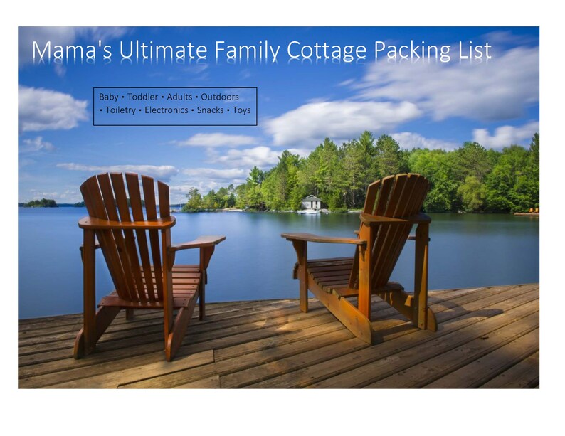 Mama's Ultimate Family Cottage Packing List - Etsy