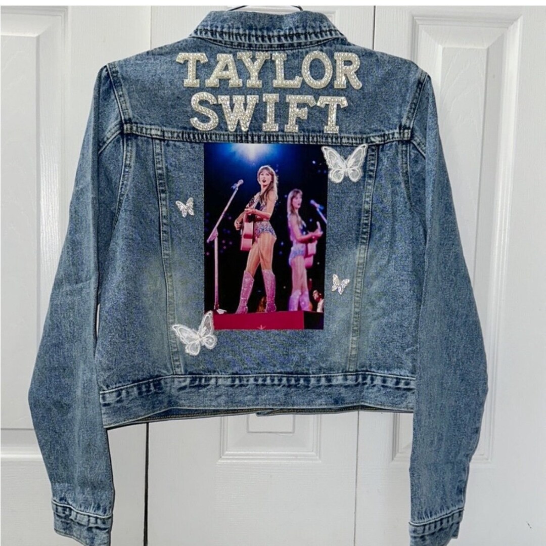 Custom Taylor Swift Jean Jacket Size M - Etsy