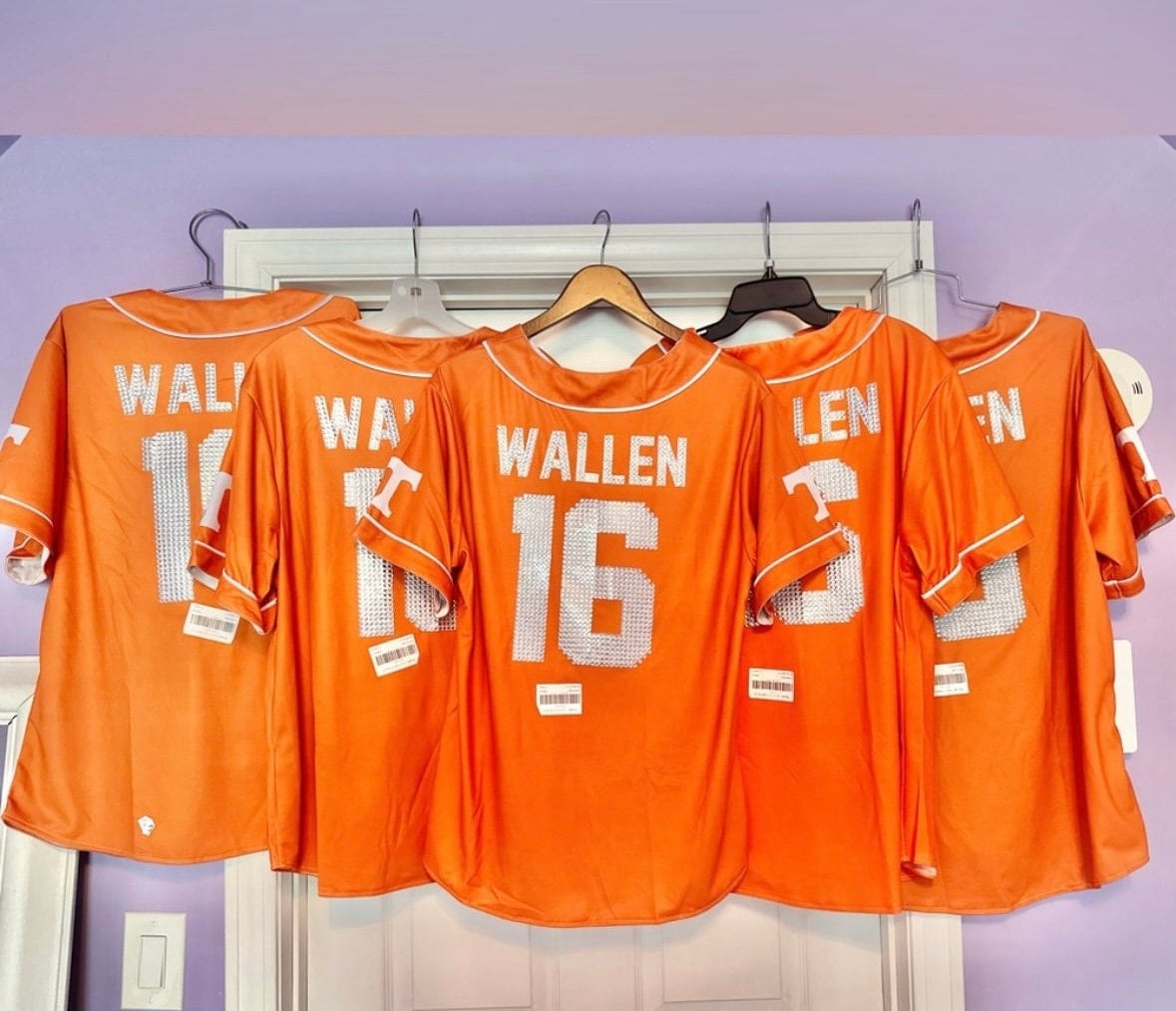 Orange Wallen Jersey With Rhinestones - Etsy