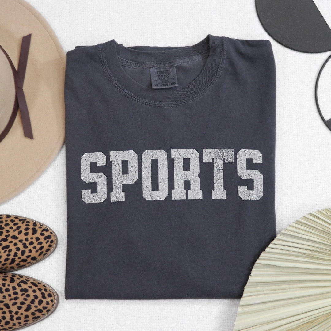 Sports Varsity Style Tee, Simple Sports Fan Comfort Color Shirt ...