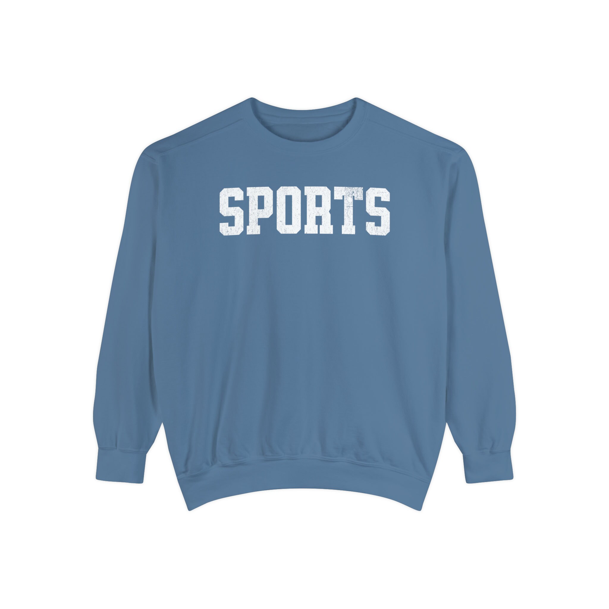 Sports Varsity Style Comfort Colors Crewneck, Simple Sports Sweatshirt ...