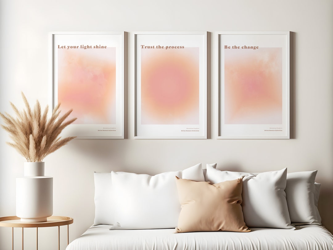 Set of 3 Aura Printable Art Inspirational Posters With - Etsy