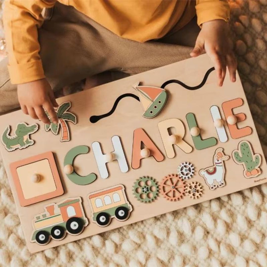 Personalized Wooden Name Puzzle – Custom Educational Toy for Kids - Etsy