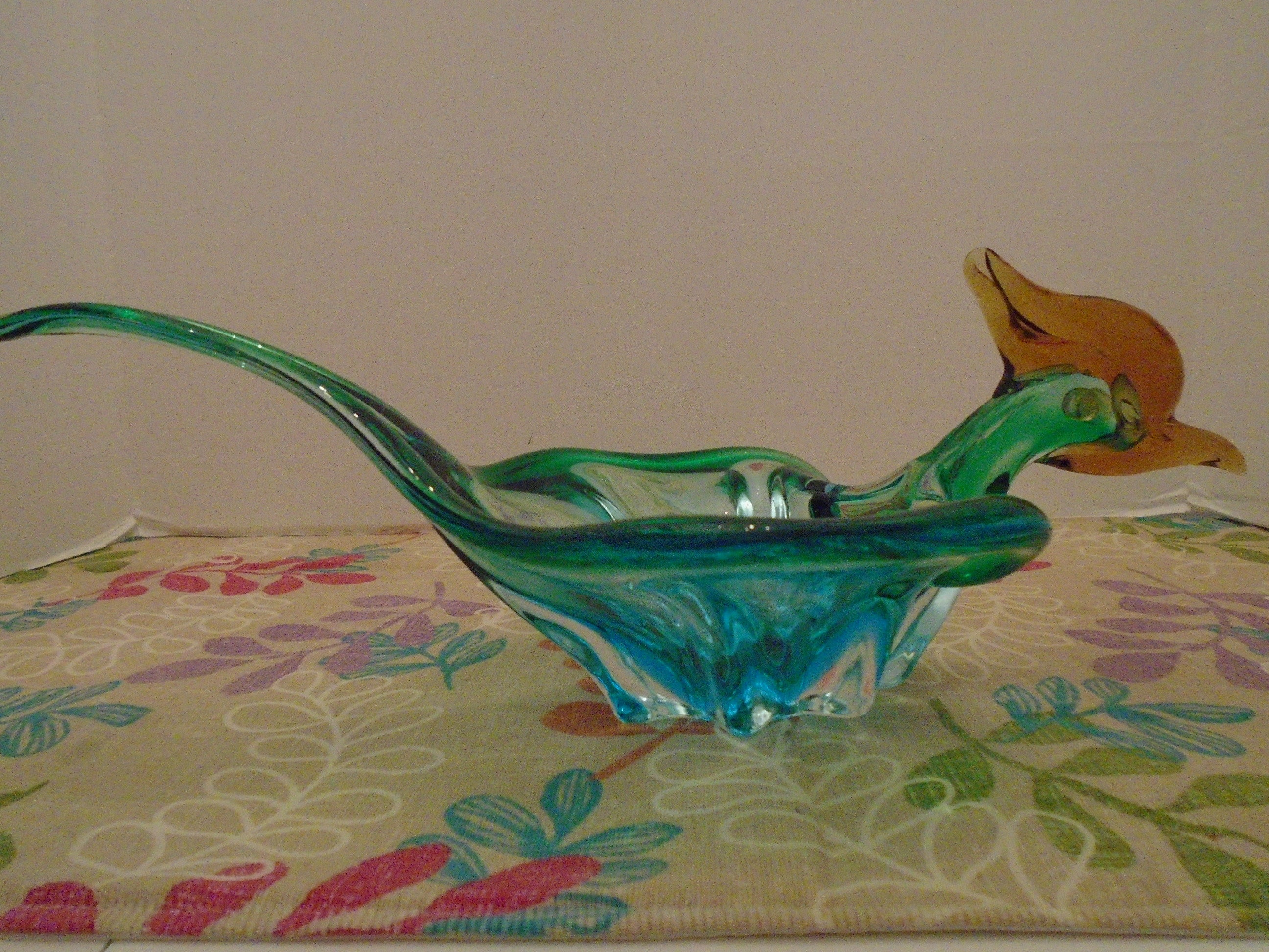 Vintage Murano Glass Figural Bird Bowl - Etsy