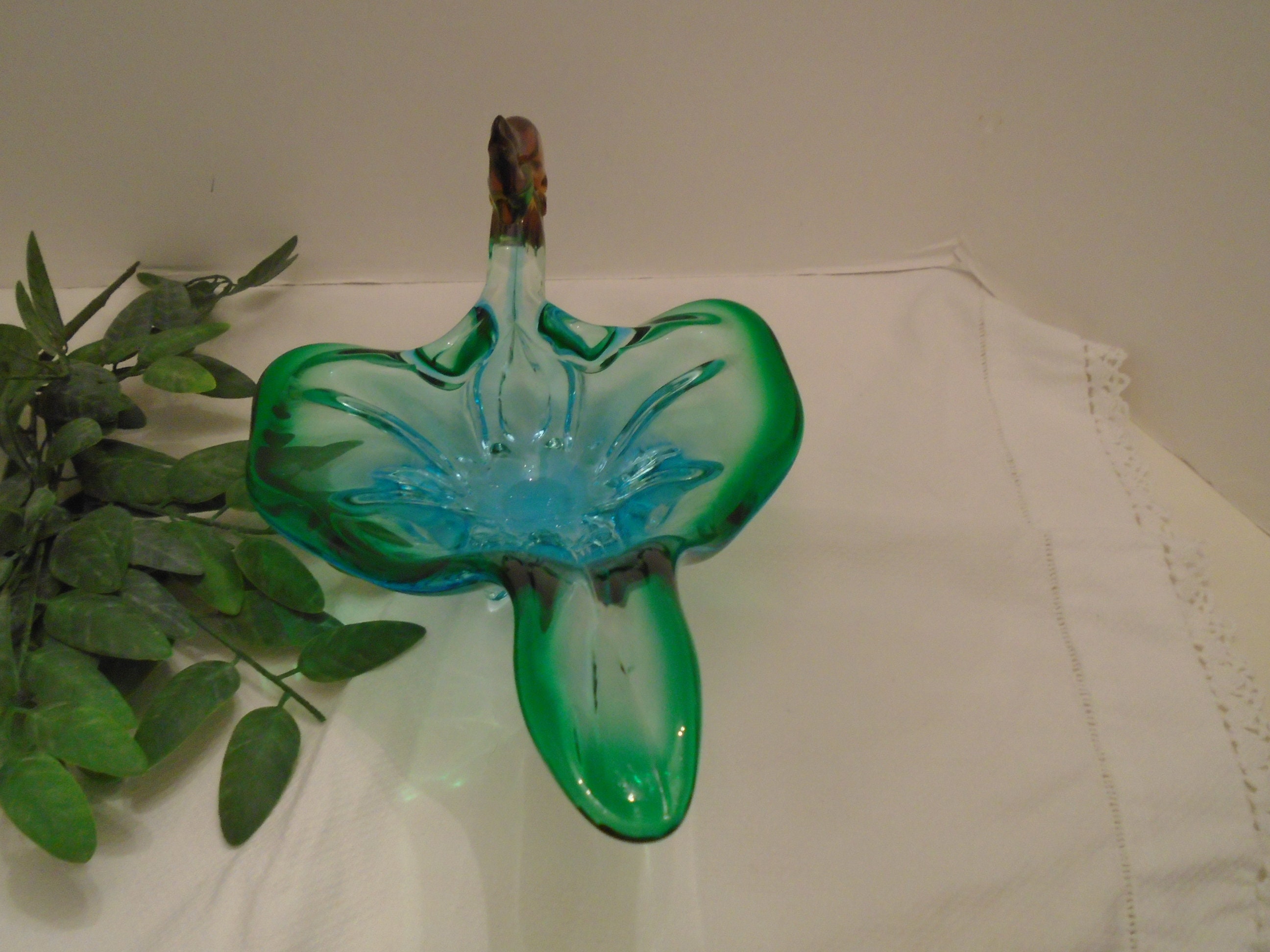 Vintage Murano Glass Figural Bird Bowl - Etsy