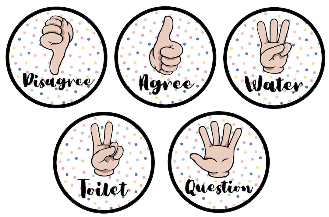 Teaching Hand Signals Classroom Digital PDF Editable Version Included ...