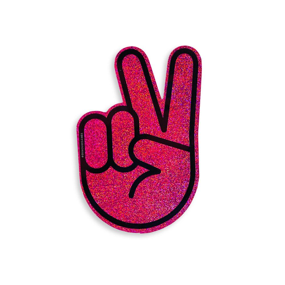 Pink Peace Sign Glitter Sticker | Ski Helmet Sticker | Water Bottle ...