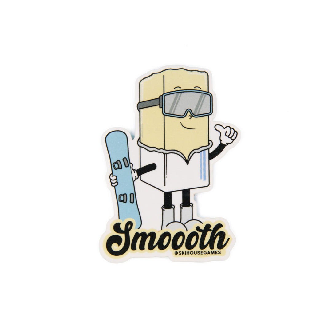 Smoooth Like Butter Snowboard Sticker | Funny Snowboarding Decal | Gift ...