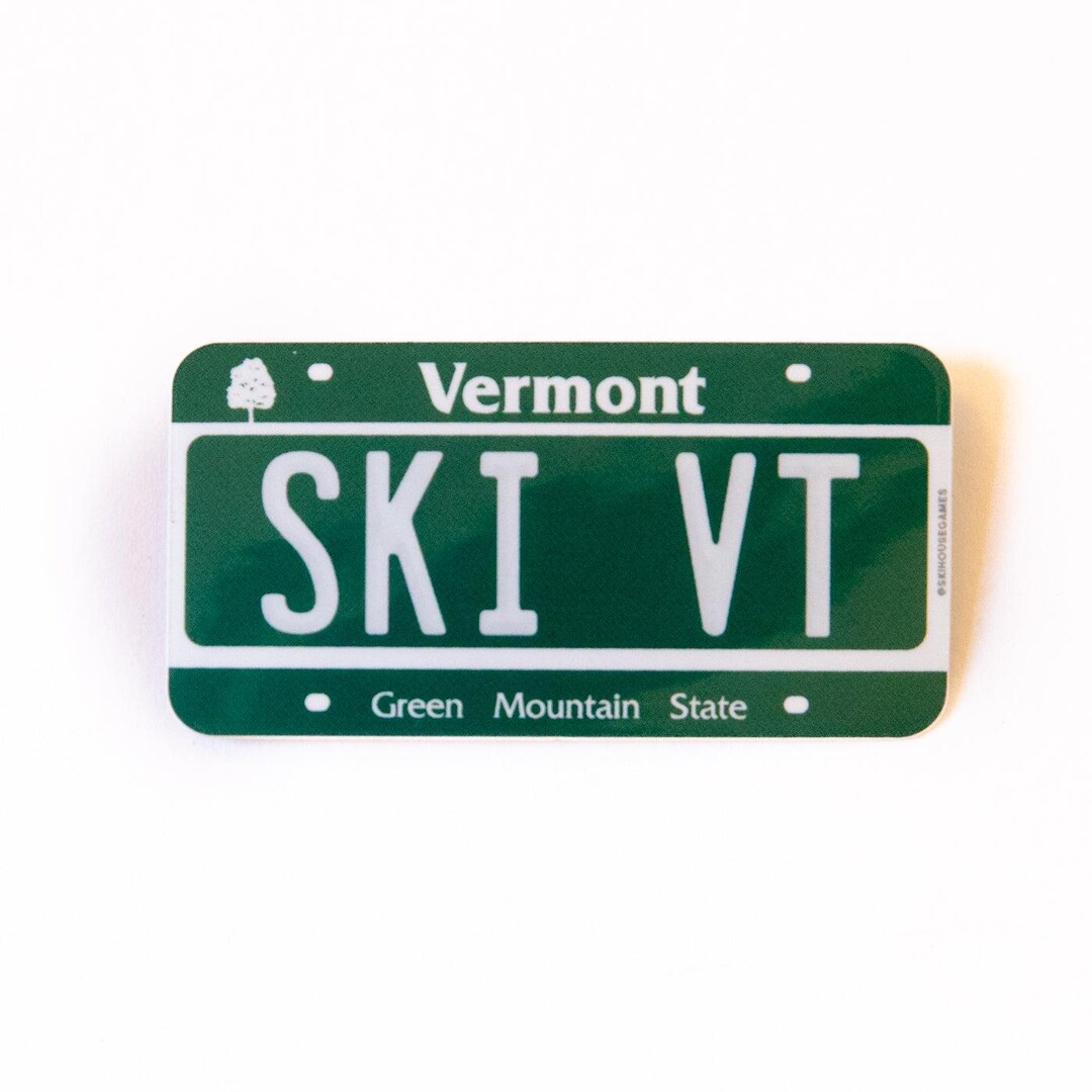 Ski Vermont Sticker | VT License Plate Decal | Stowe Killington ...