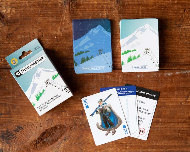 Trailmaster Card Game | Ski House Games | Strategy Ski Card Game ...