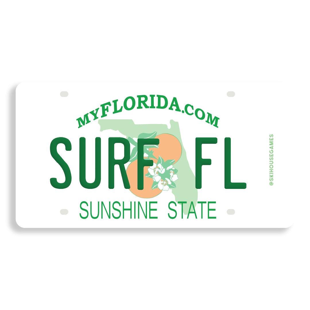 Surf FL Sticker | Florida License Plate Sticker | Shore House Games ...