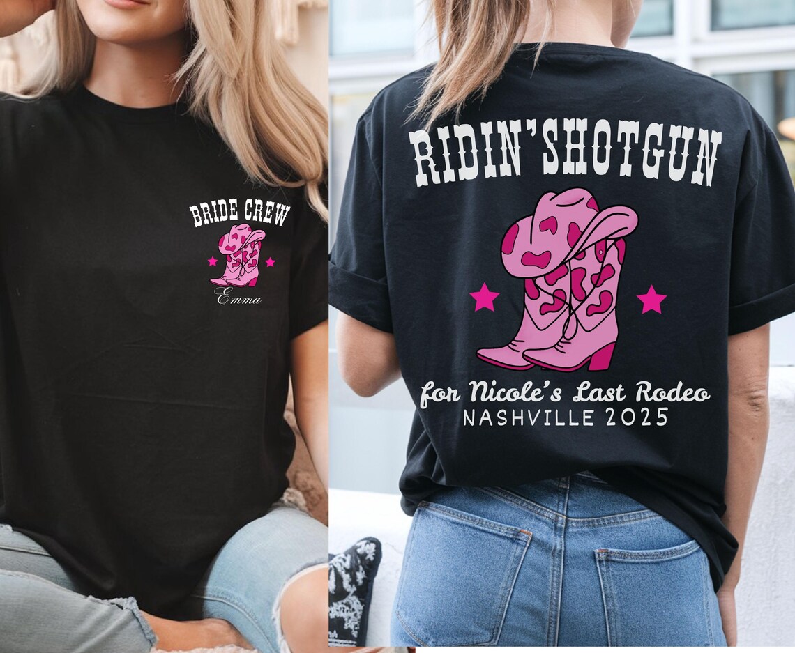 Personalized Western Themed Bachelorette Last Rodeo Shirt Custom ...