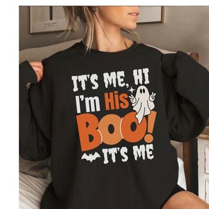 His and Hers COUPLE HALLOWEEN Tee SHIRT Its Me Hi Im His Boo Spooky ...