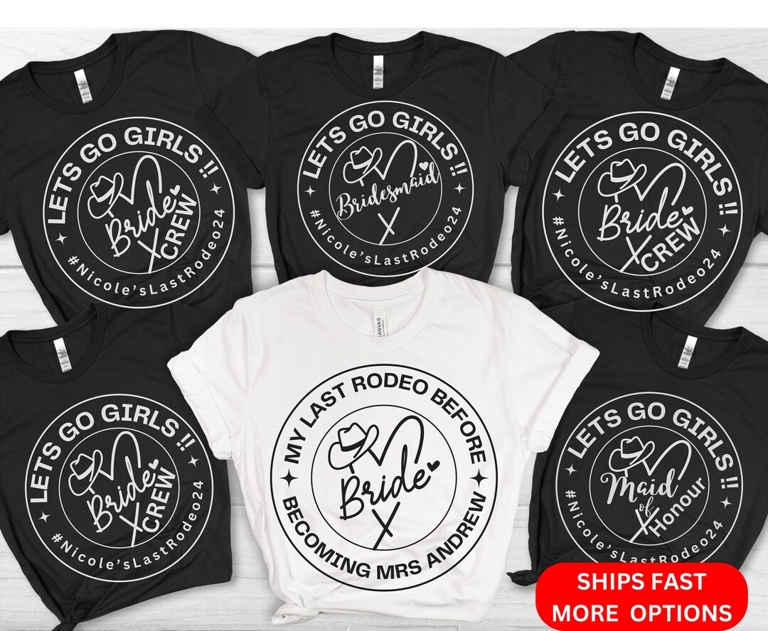 Western Themed Hen Party T Shirts, Team Bride Rodeo T Shirt, Hen Party ...