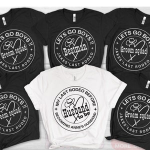 Western Themed Stag Party T Shirts, Team Groom Last Rodeo T Shirt, Stag ...