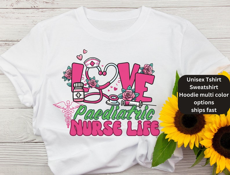Cute Paediatric Nurse Valentine T Shirt Hoodie for Men Women, Trendy RN ...