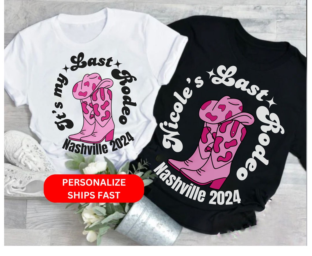 Personalized Western Themed Bachelorette Last Rodeo Shirt Custom ...