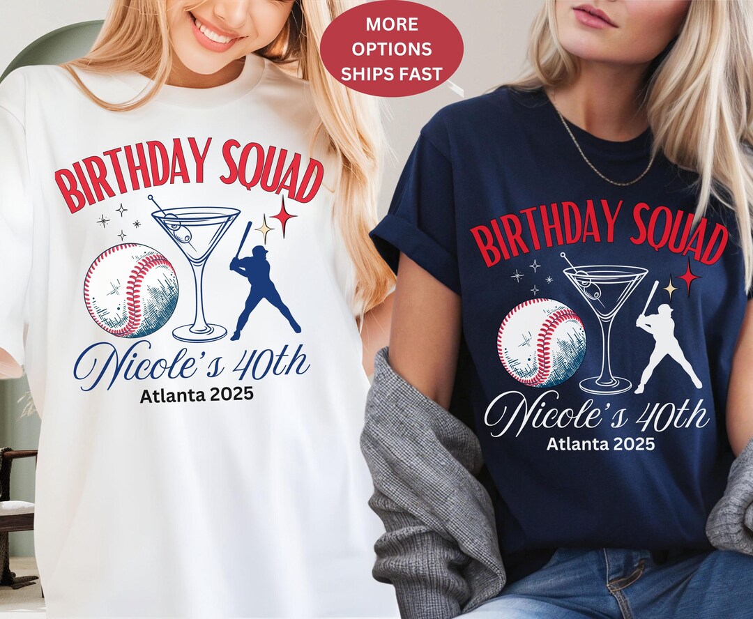 Custom Baseball Birthday Shirt 40th 50th 60th Gift for Baseball Lovers ...