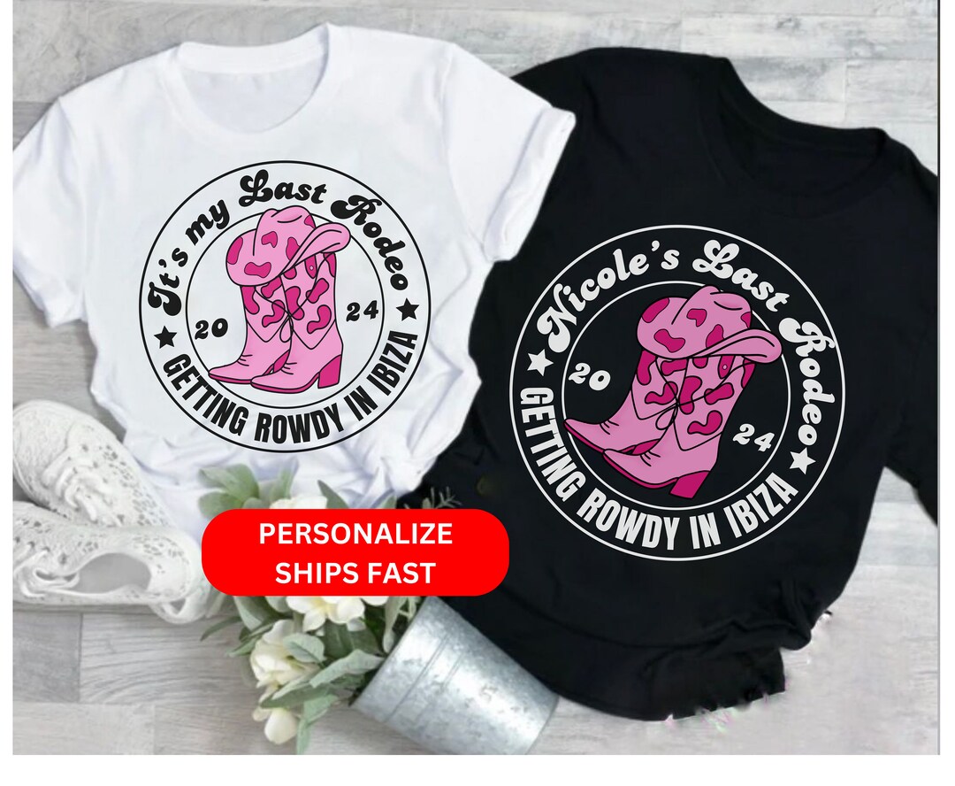 WESTERN HEN PARTY Shirt Getting Rowdy Tee Shirts Cowgirl Bachelorette ...