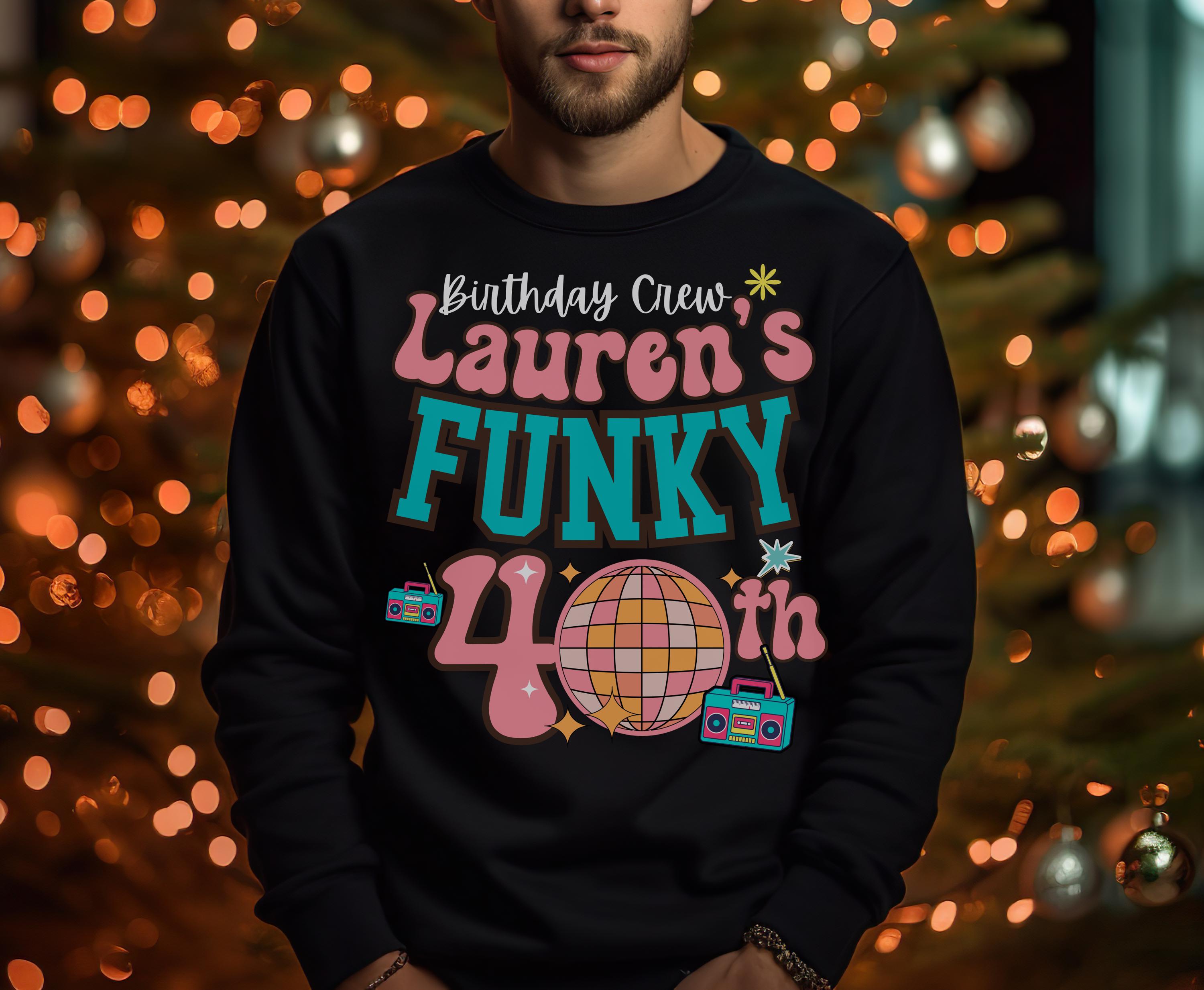 Retro 80s 40th Birthday Shirt, Funky 40 Party Shirts, Custom 40th ...