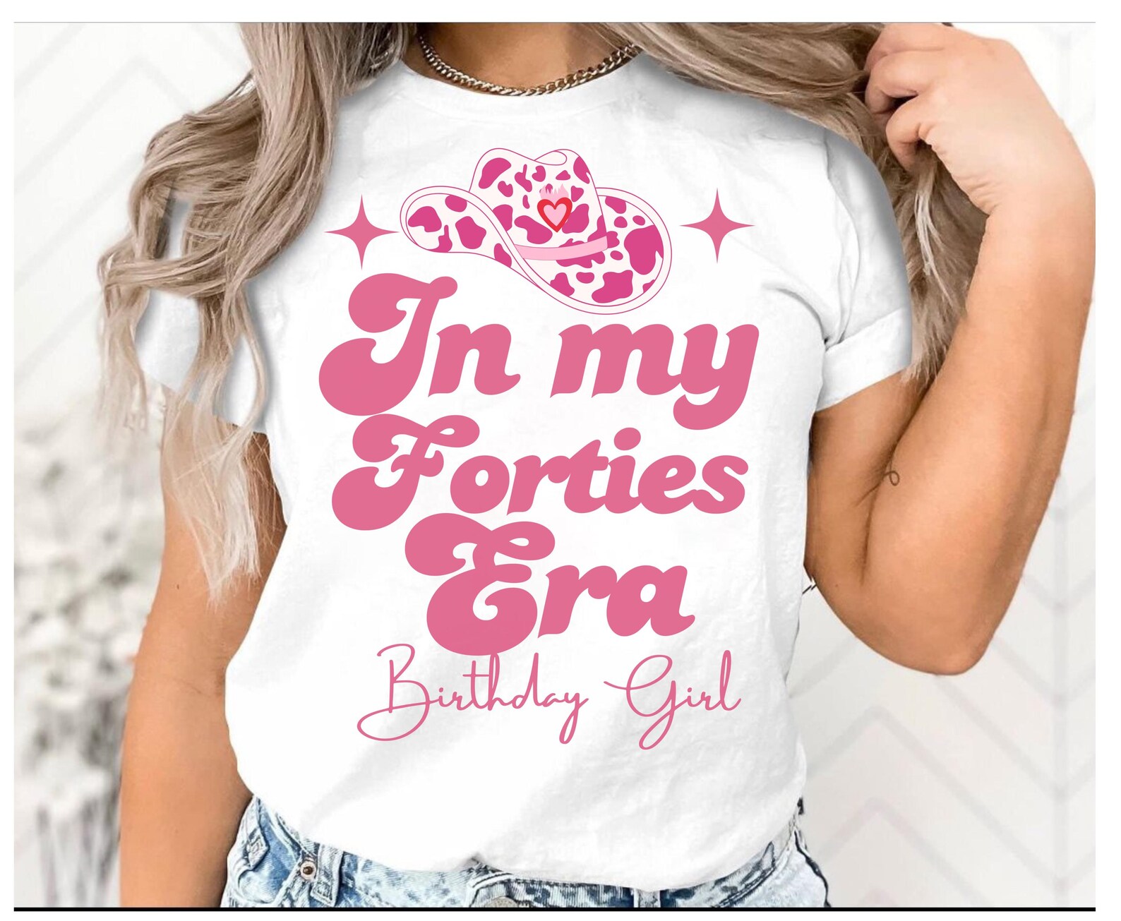Trendy 40th Western-themed Cowgirl Birthday Shirt in My Forties ERA ...
