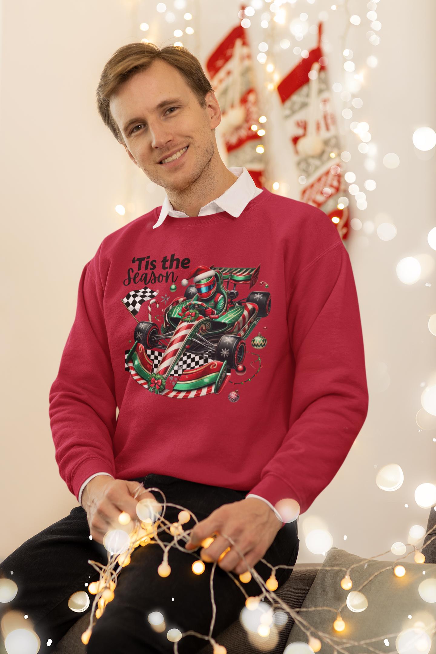 Festive Formula 1 Christmas Jumper Sweatshirt Tshirt Racing Through the ...