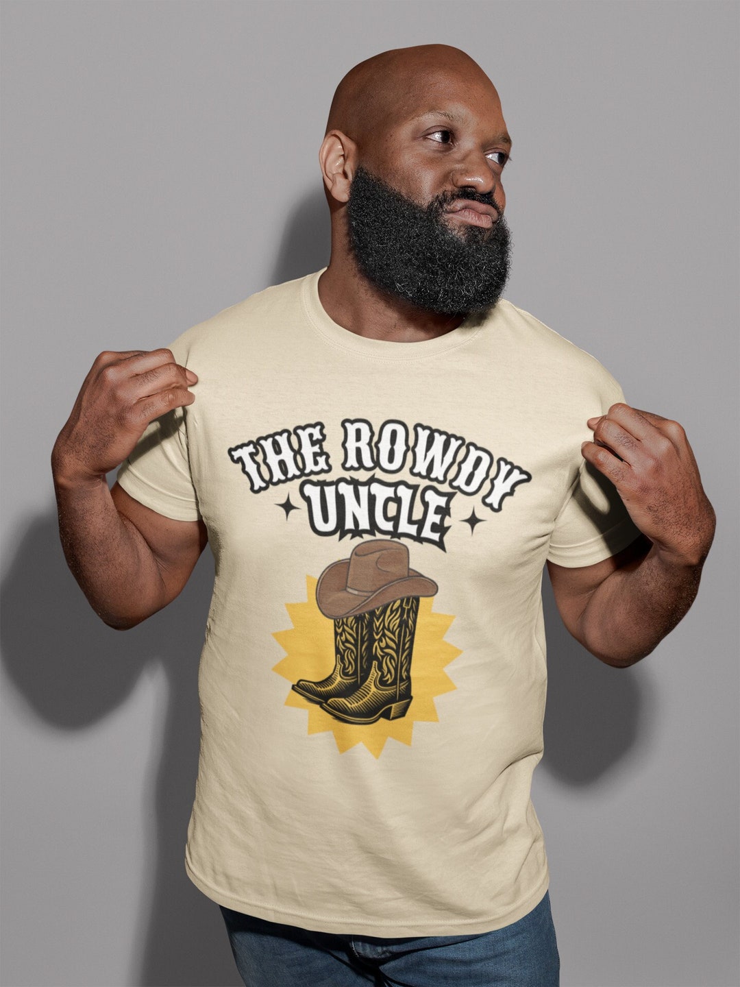 The ROWDY Uncle Cowboy Shirt, Western Themed Gifts for Uncle, Country ...