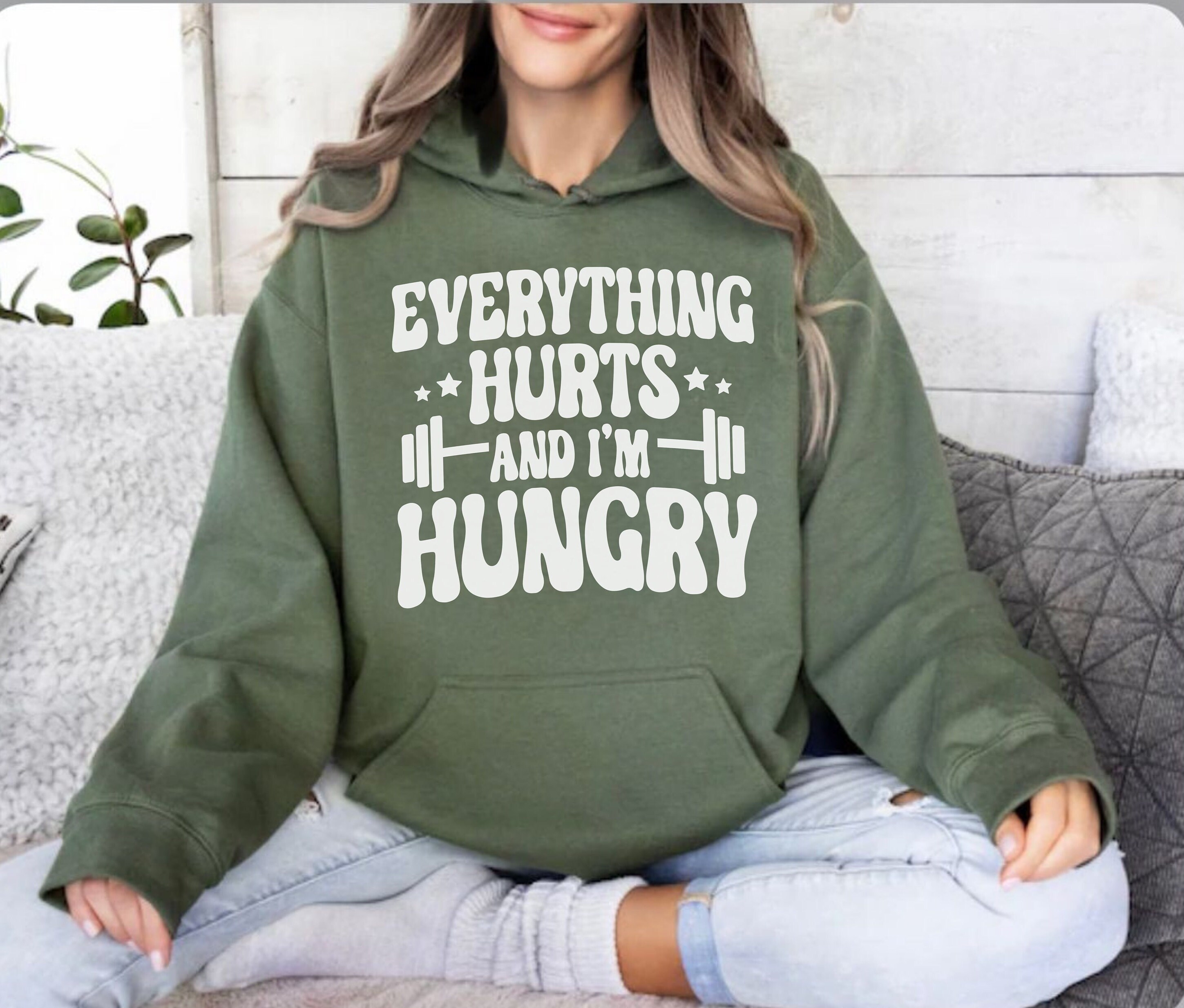 Funny Workout T-shirt, Everything Hurts and I'm Hungry Shirt, Gift for ...