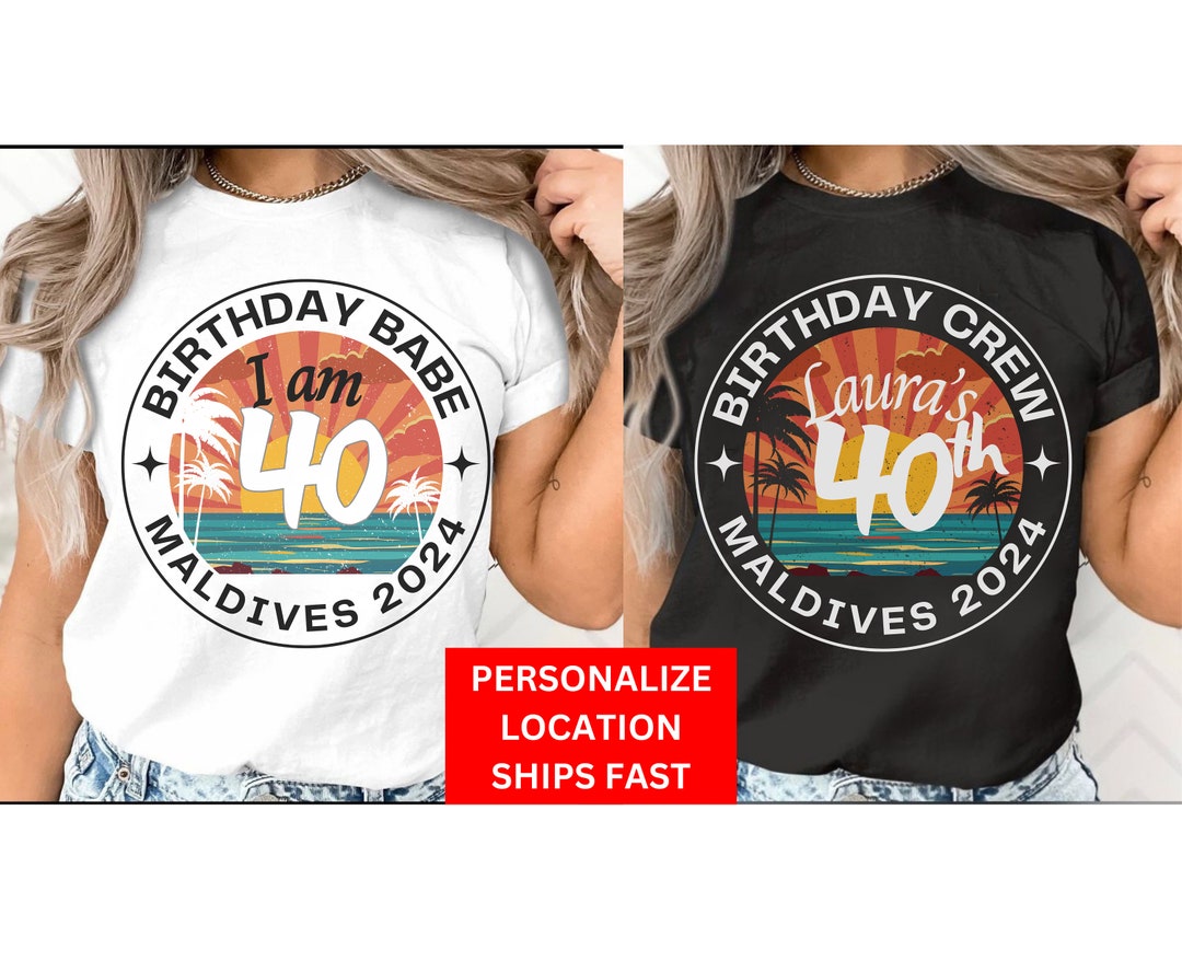 40th Beach Themed Birthday Shirt, Retro Sunset Beach 40th T Shirt ...