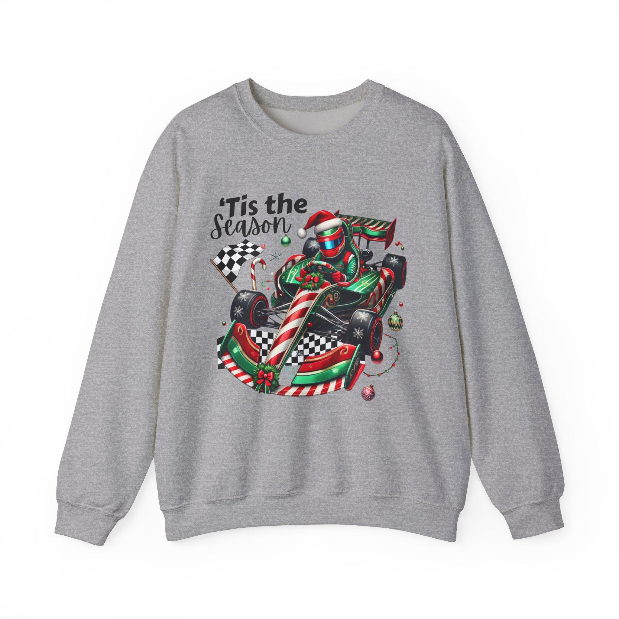 Festive Formula 1 Christmas Jumper Sweatshirt Tshirt Racing Through the ...