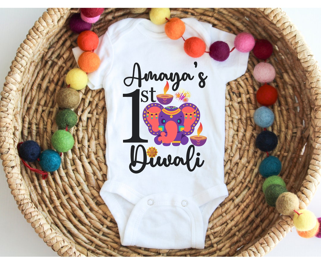 My First Diwali Bodysuit With Family Matching Outfit, Diwali Tshirt ...