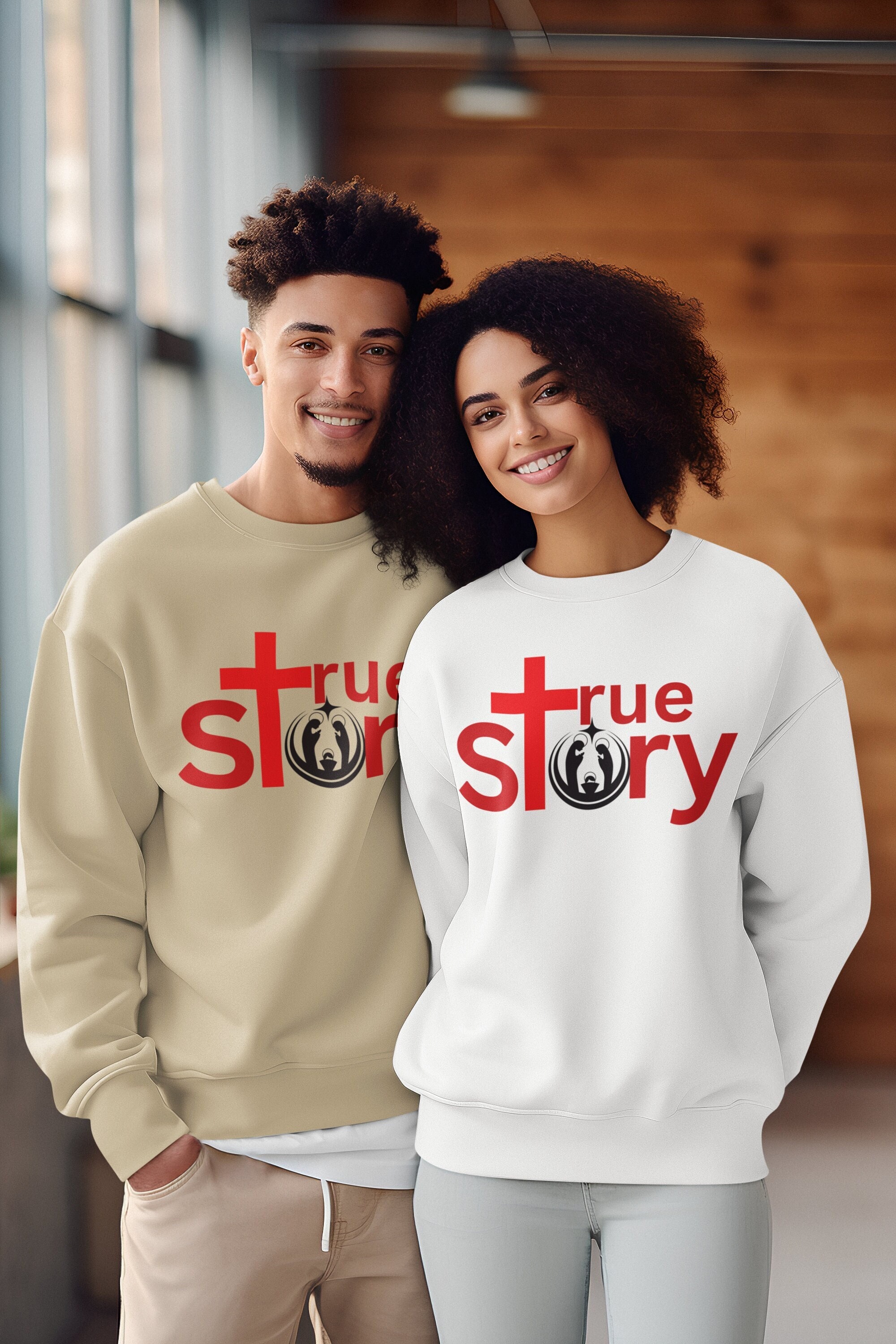True Story Christian Christmas Jumper Birth of Jesus Mug Sweatshirt ...