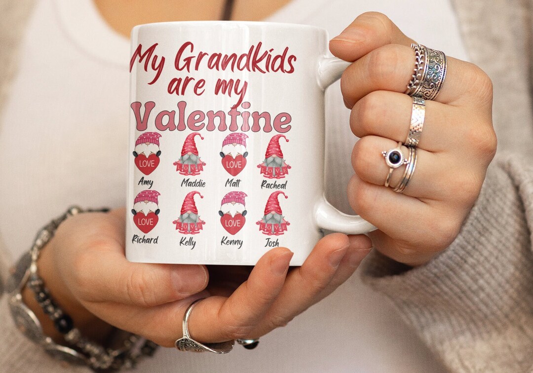Personalized Grandma and Grandpa Valentines Day Ceramic Mug Gift My ...