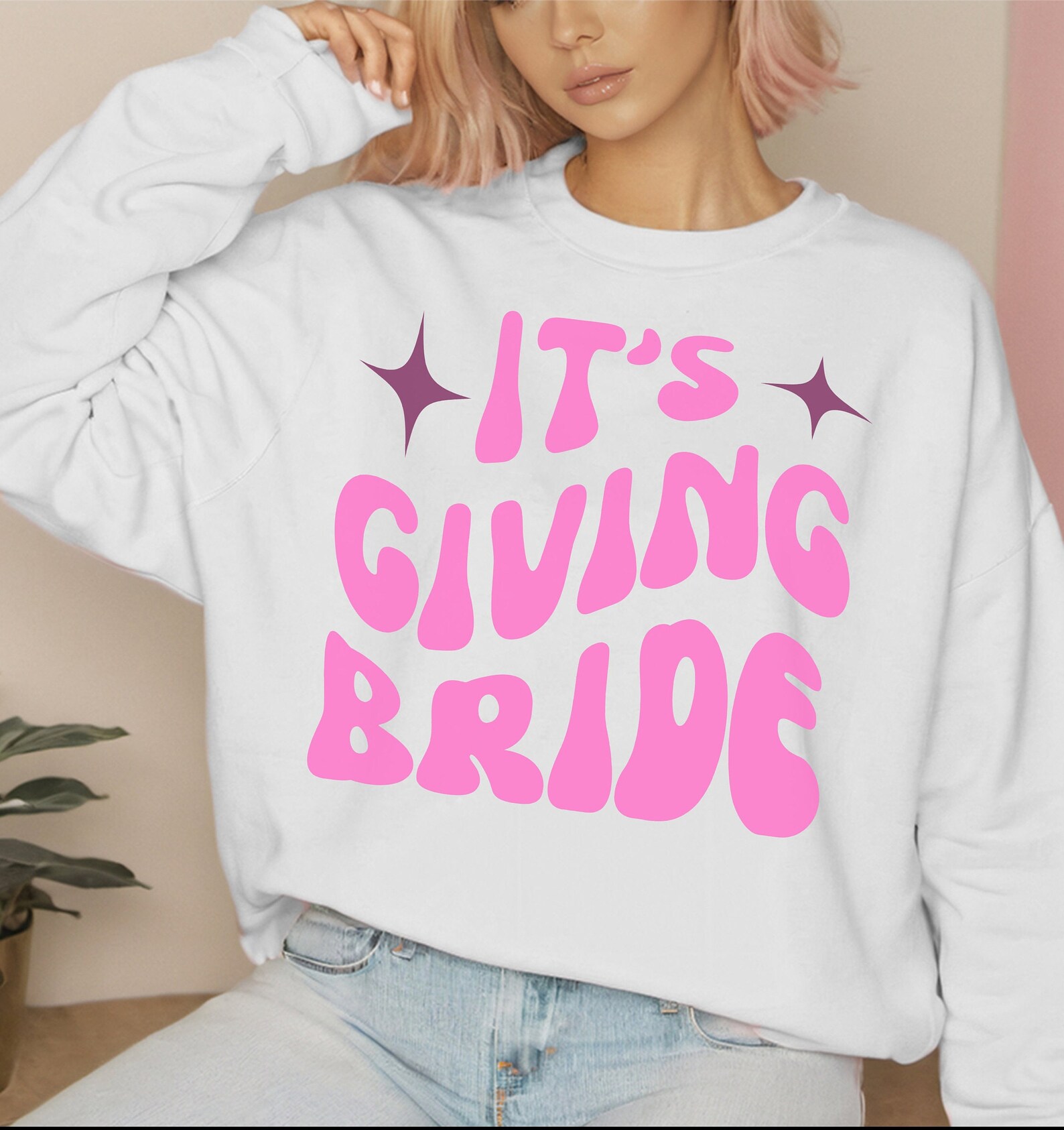 Its Giving Bride Bridesmaid Shirt Sweatshirt Bridal Hen Do Party Shirts ...