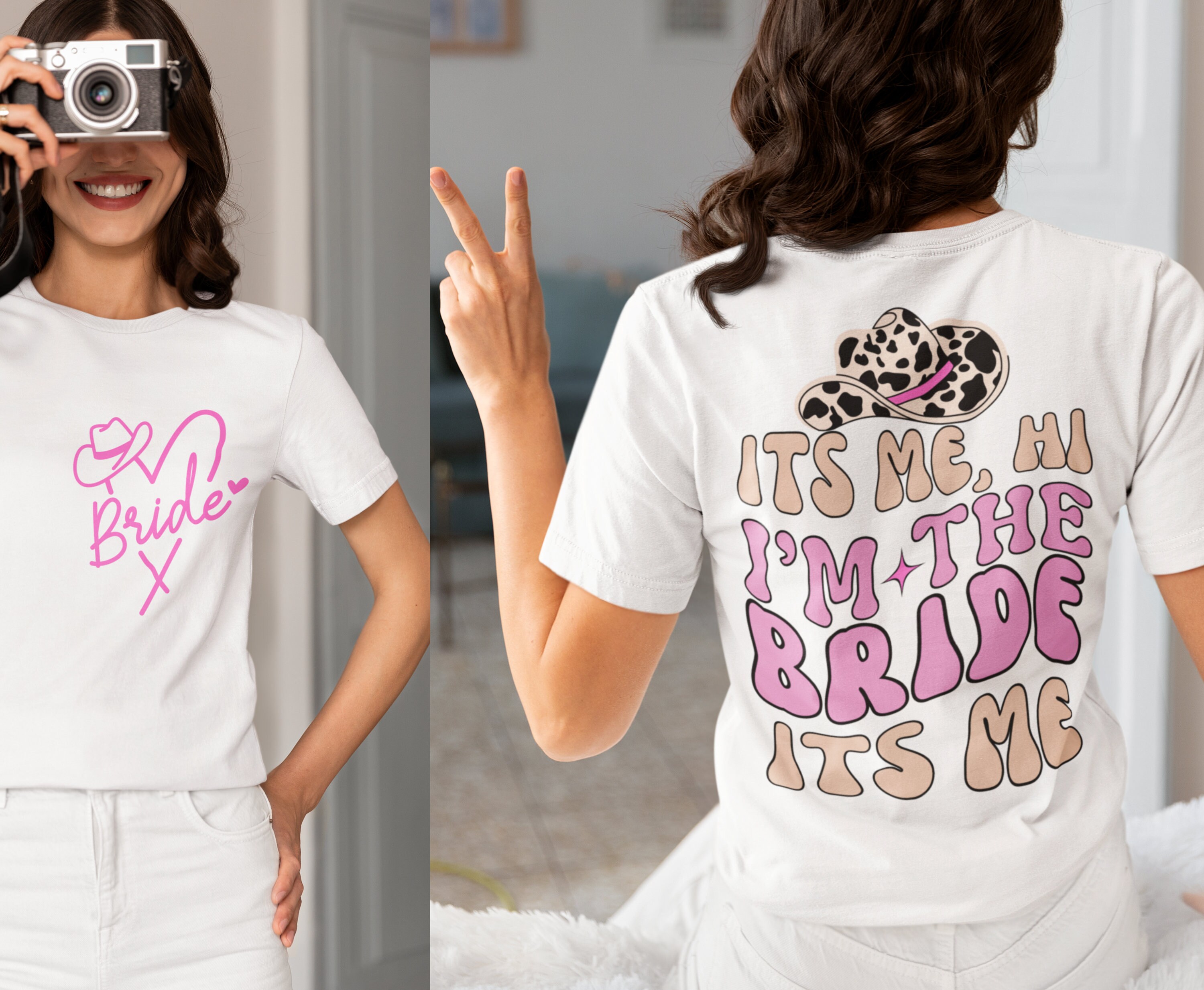 It's Me Hi I Am the Bride Western Themed Hen Party T Shirts, Hen Party ...